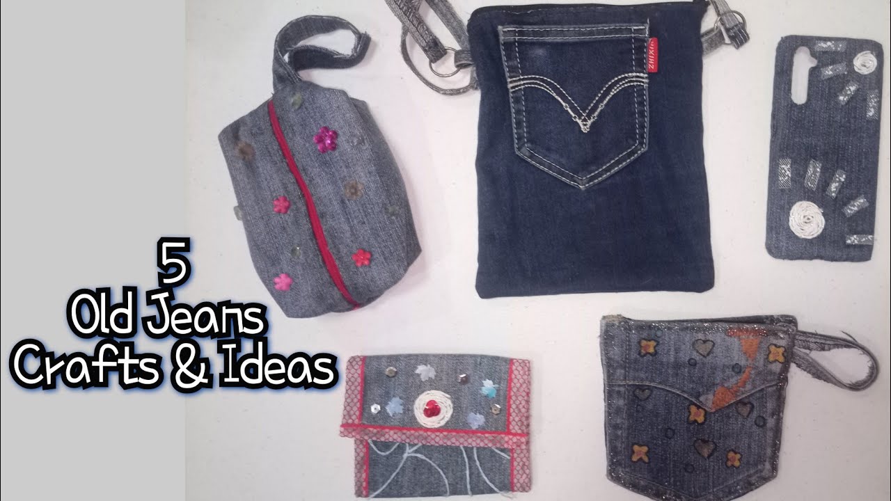 5 Amazingly Creative Ideas to Upcycle Your Old Jeans - YouTube