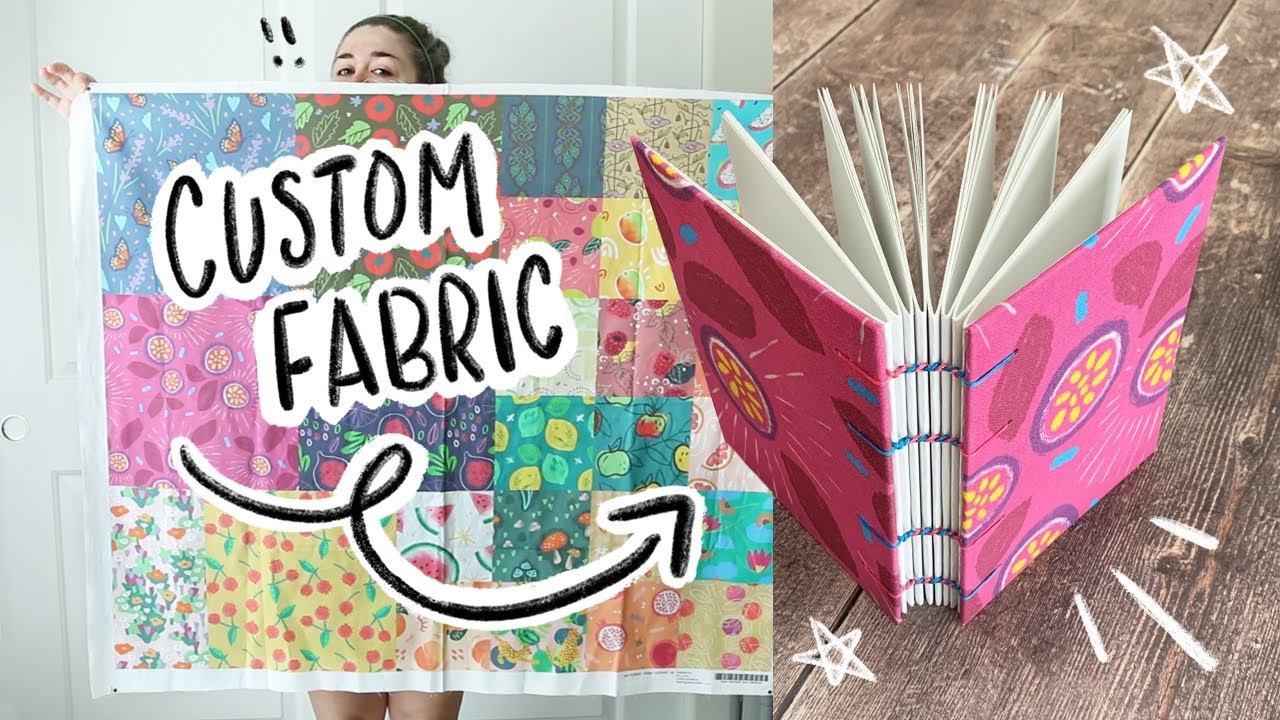 How to Make Your Own Custom Fabric for DIY Book Cloth - YouTube