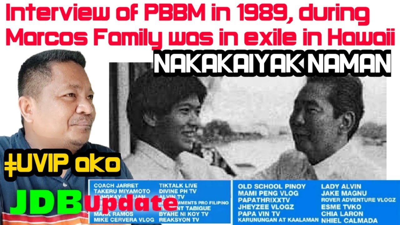 1989 INTERVIEW OF BBM DURING EXILE IN HAWAII - YouTube