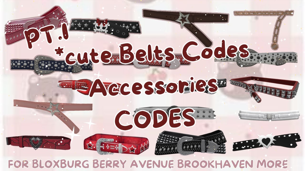 cute Belts Codes Accessories PT.1! Berry Avenue Codes Bloxburg Codes ...