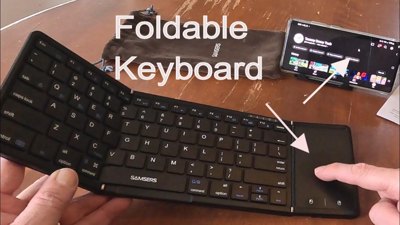 Samsers Foldable Bluetooth Keyboard with Touchpad ! ( Review & Instructions) - YouTube