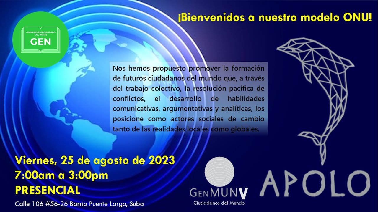 GENMUN V APOLO 2023 | PARTE 1 | 25 de agosto de 2023 - YouTube