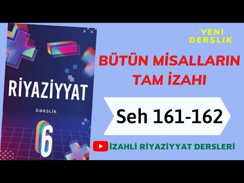 6ci sinif Riyaziyyat seh 161-162 Dairenin sahesi (butun misallarin tam izahi)