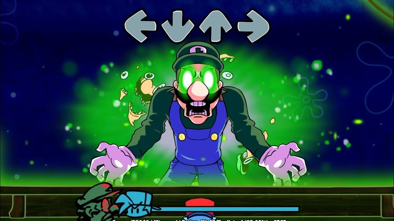 Friday Night Funkin Vs Angry Super Mario GF turning into Luigi (FNF MOD ...