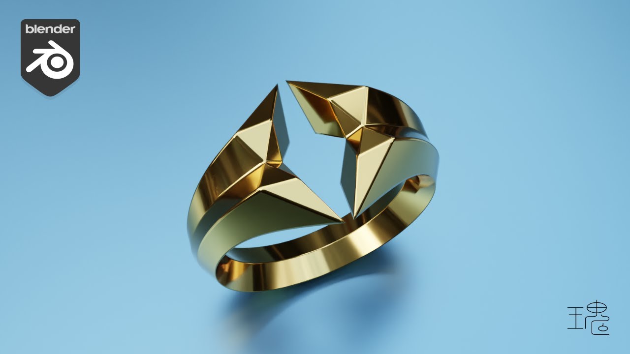 Jewelry Design In Blender Tutorial 262 Time-lapse：Architecture Ring (7 ...