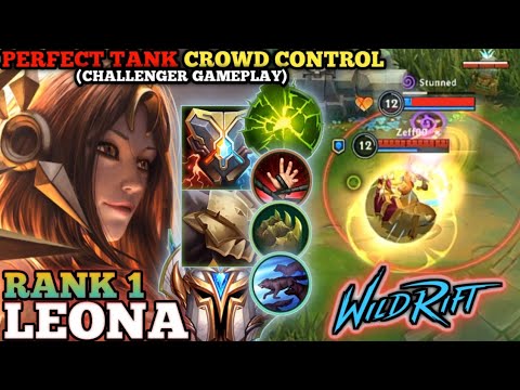 LEONA ANNOYING CROWD CONTROL! TANK BUILD DAMAGE ABUSE - TOP 1 GLOBAL ...