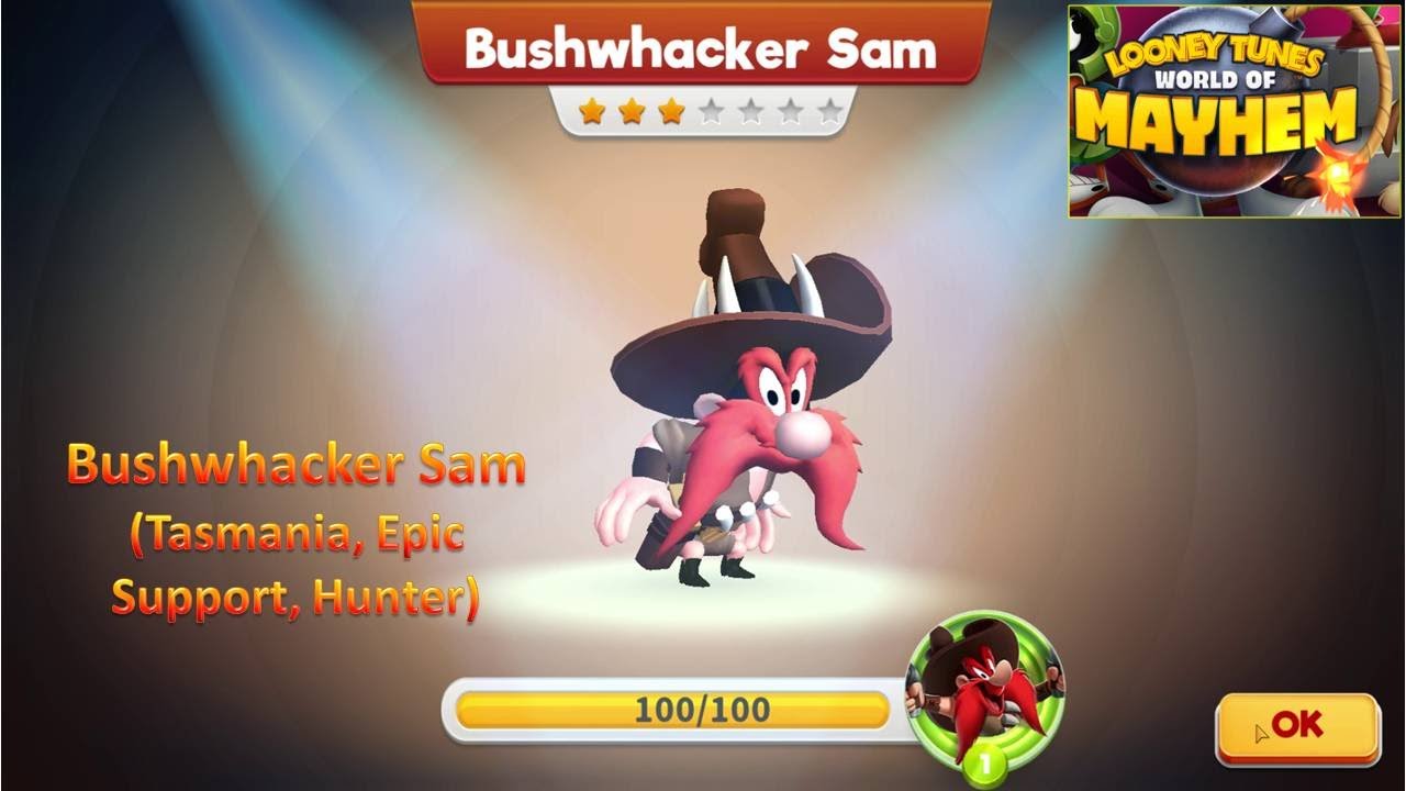Looney Tunes World of Mayhem - Unlock Bushwhacker Sam (Hunter, Epic ...