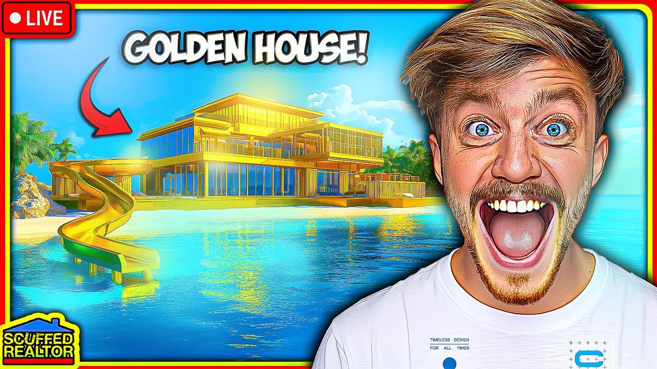 🔴 I Built 100 Gold Mansions And Gave Them All Away! 🔴 Scuffed Realtor ...