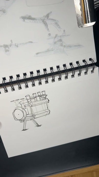 Warm up engine sketch #sketchbook #drawing #speed art - YouTube