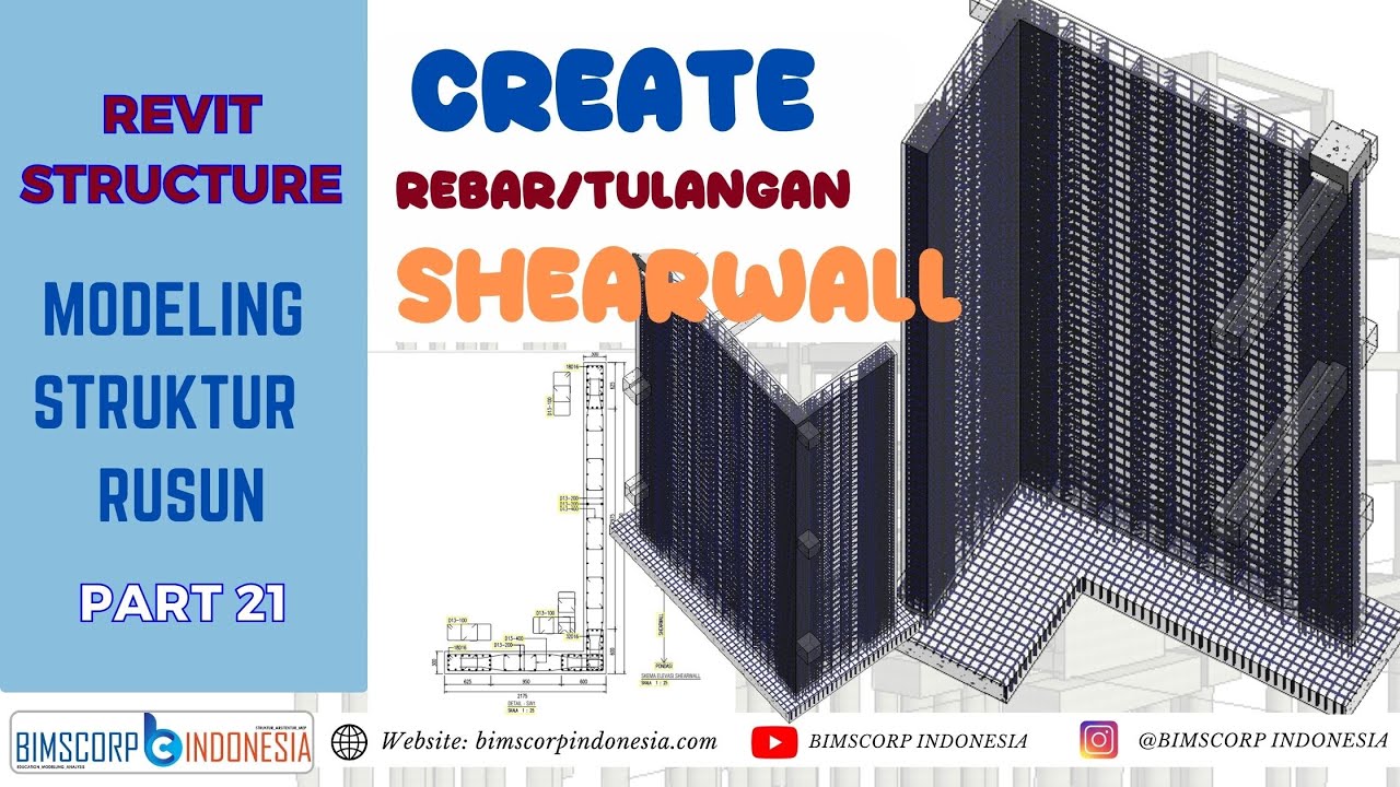 Membuat Tulangan SHEARWALL di Revit - Part 21 RUSUN 3 Lantai _ BIMSCORP INDONESIA - YouTube