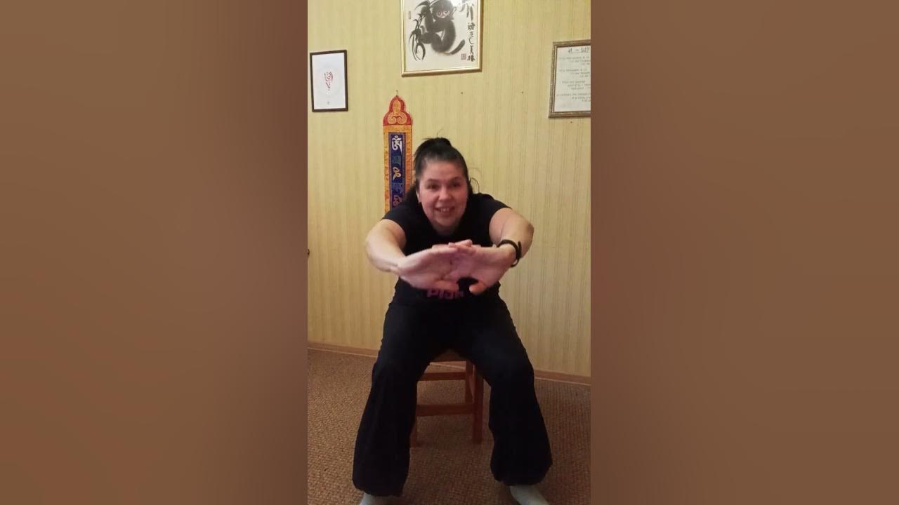 Общая разминка сидя на стуле Youtube