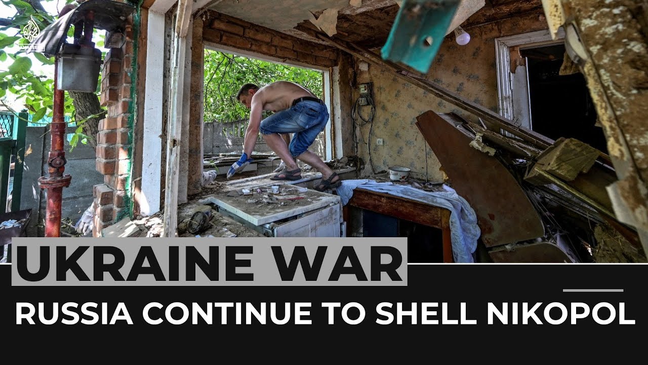 Ukraine war: Russia shells Nikopol using heavy artillery - YouTube