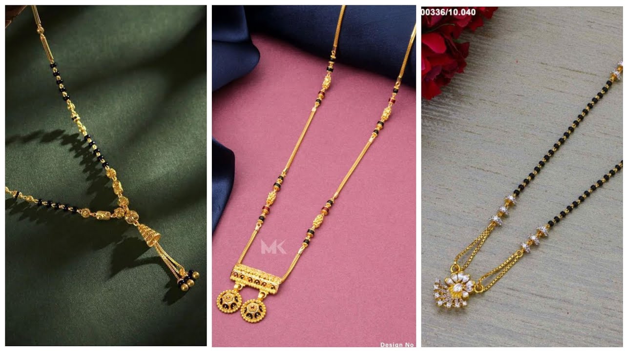 Daily wear gold mini mangalsutra designs|| gold mini mangalsutra ...