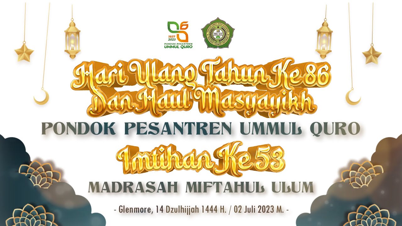 HARI ULANG TAHUN KE 86 PP UMMUL QURO GLENMORE BANYUWANGI BERSAMA GUS MA ...