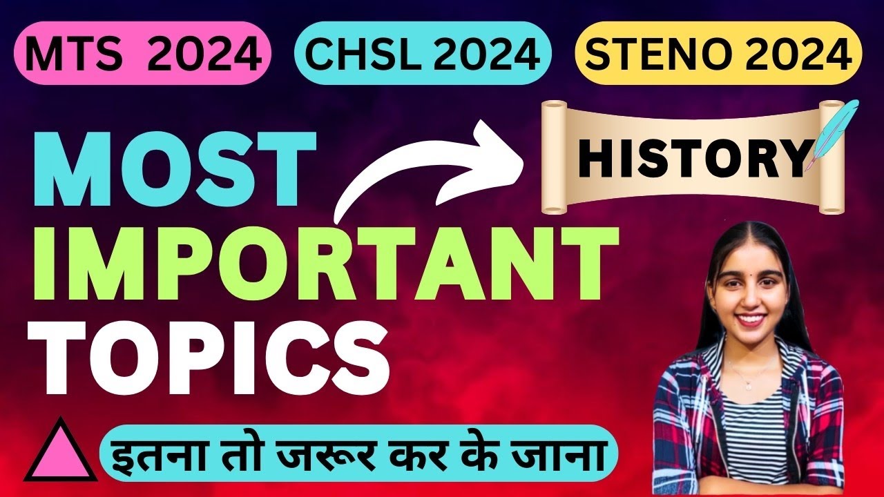 MOST IMPORTANT TOPICS OF HISTORY | HISTORY IMPORTANT TOPICS SSC | MTS ...