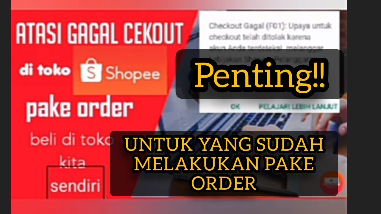 PELAKU FAKE ORDER DI SHOPEE/beli di toko sendiri/f01 INI PENTING - YouTube