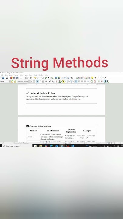 String Methods #pythonforbeginners #programming #python #pythontutorial ...