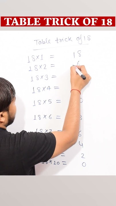 Easy Trick of 18 Table #math #mathswallah #tabletrick - YouTube