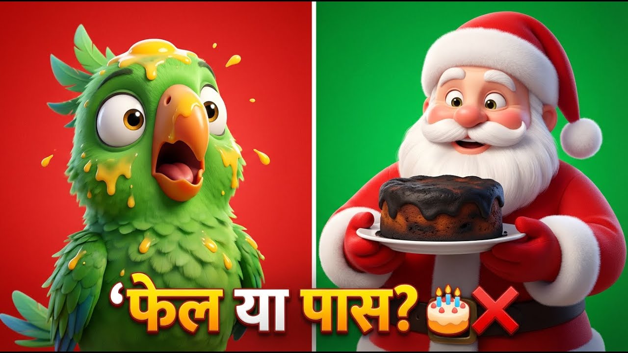 Christmas Story in Hindi | Santa Claus & Parrot Cartoon | Hindi ...