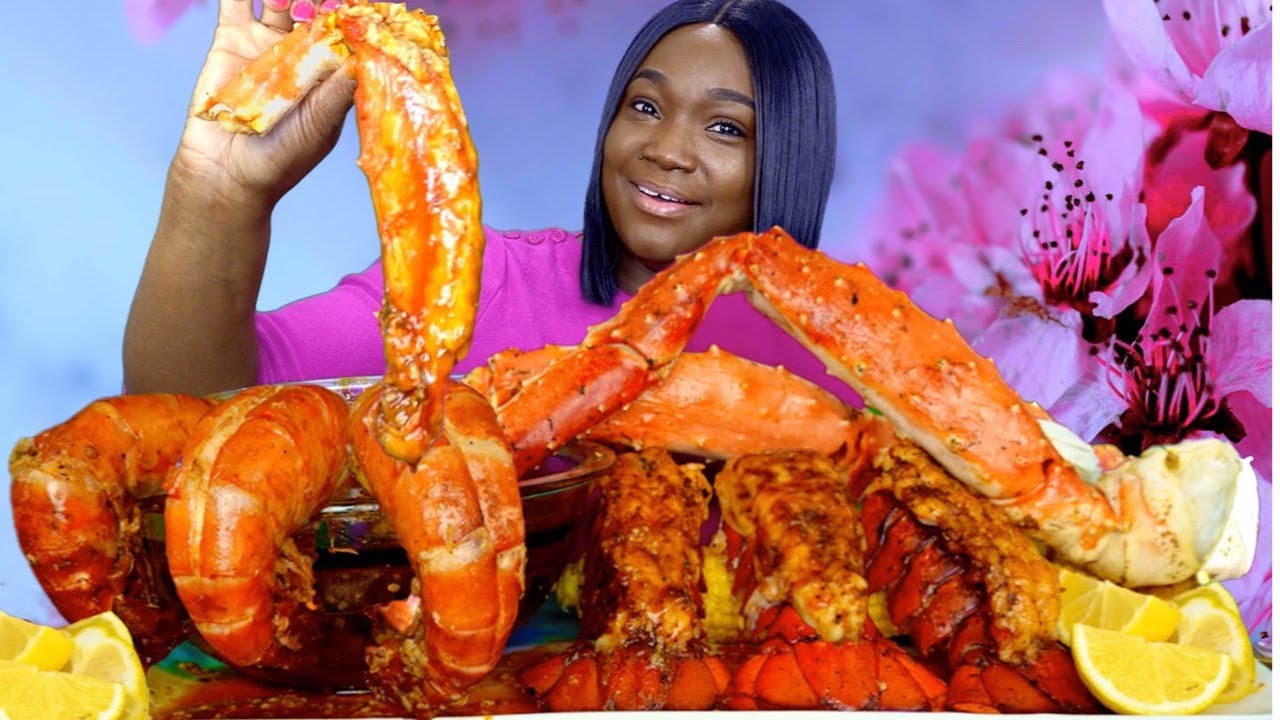 SMACKALICIOUS SEAFOOD BOIL MUKBANG |KING CRAB LEGS | DESHELLED SEAFOOD ...