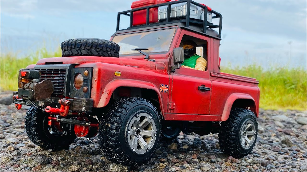 MN-90 TRUCK LAND ROVER D90 MODEL PICK UP 1/12 SKALA RC adventure - YouTube