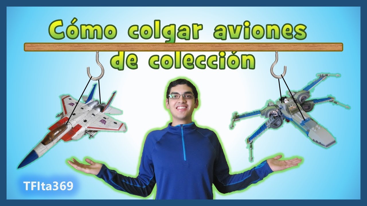 Tutorial: Cómo colgar aviones de colección (práctico y barato) - YouTube