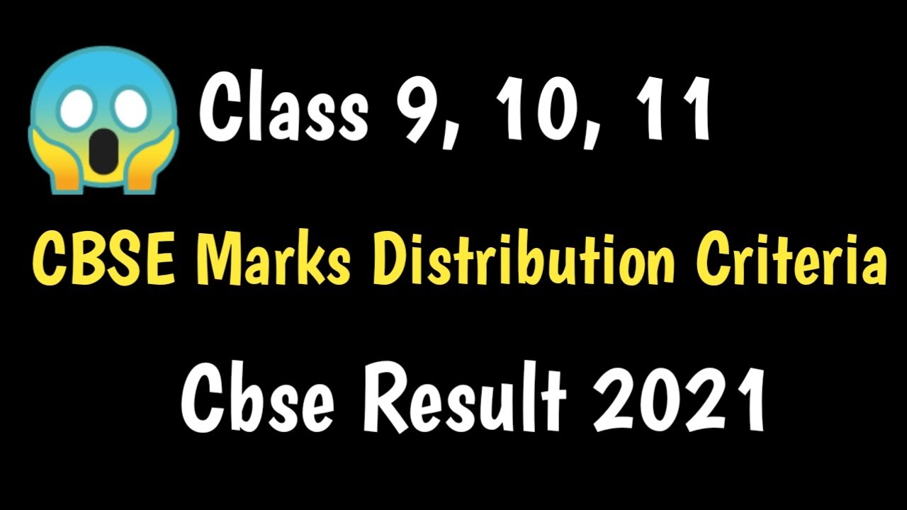CBSE Marks Distribution Criteria 2021l Class 9 & 11 l CBSE Result Class ...