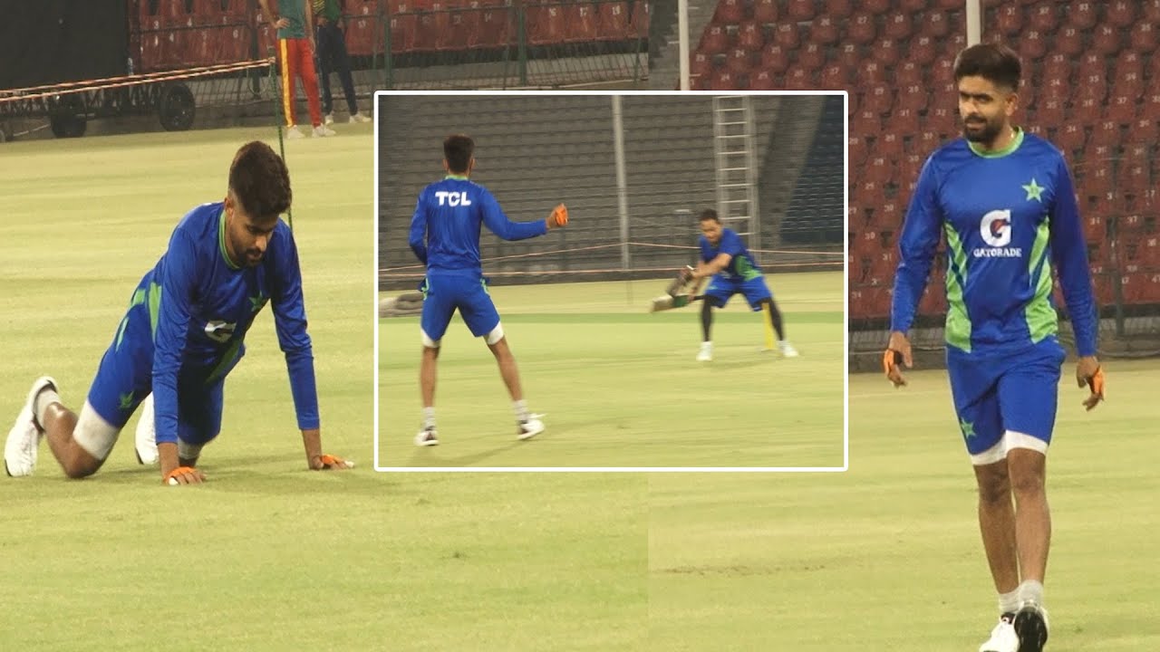 King Babar Azam Alone Hard Practice for PAKvNZ Series - YouTube
