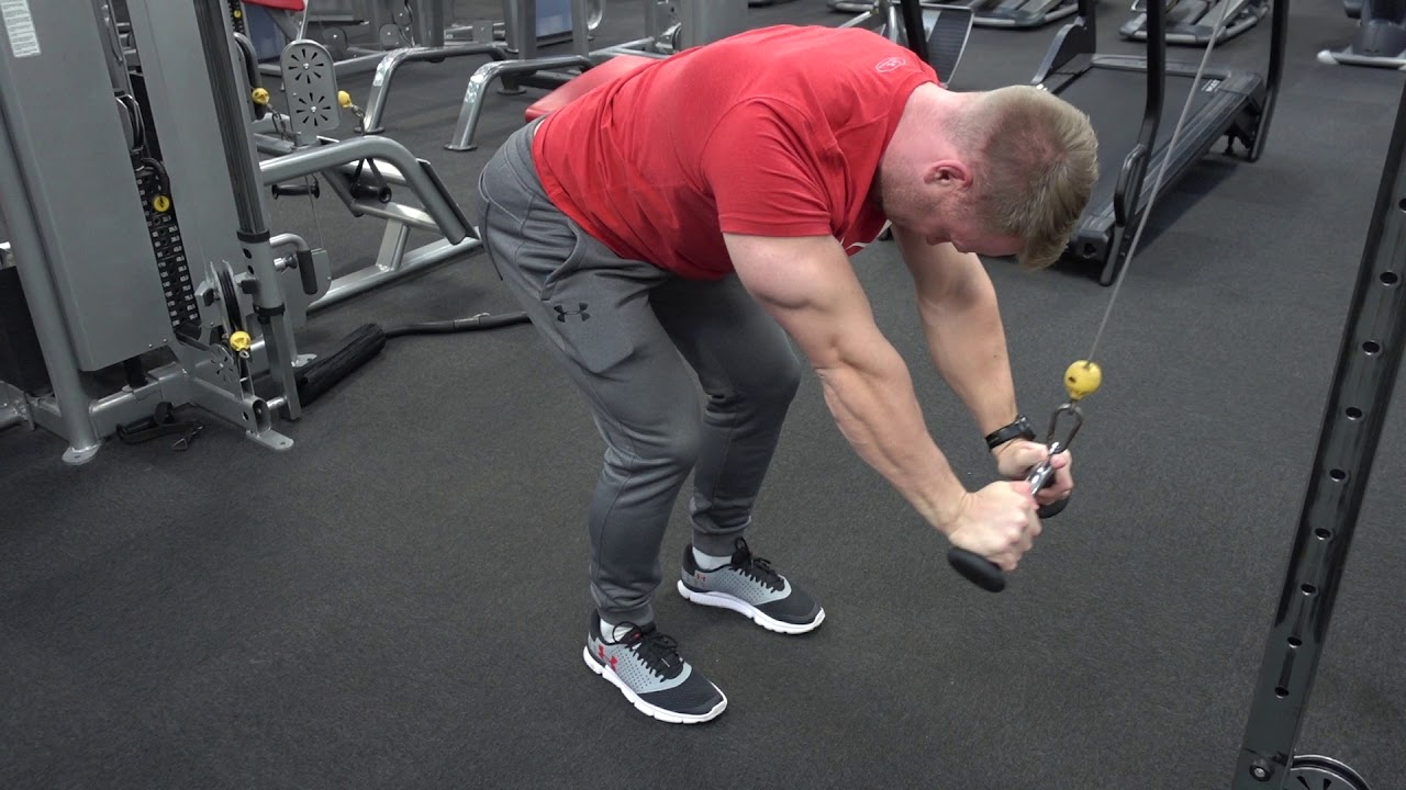 Adapted Triceps V-Bar Pushdown - YouTube