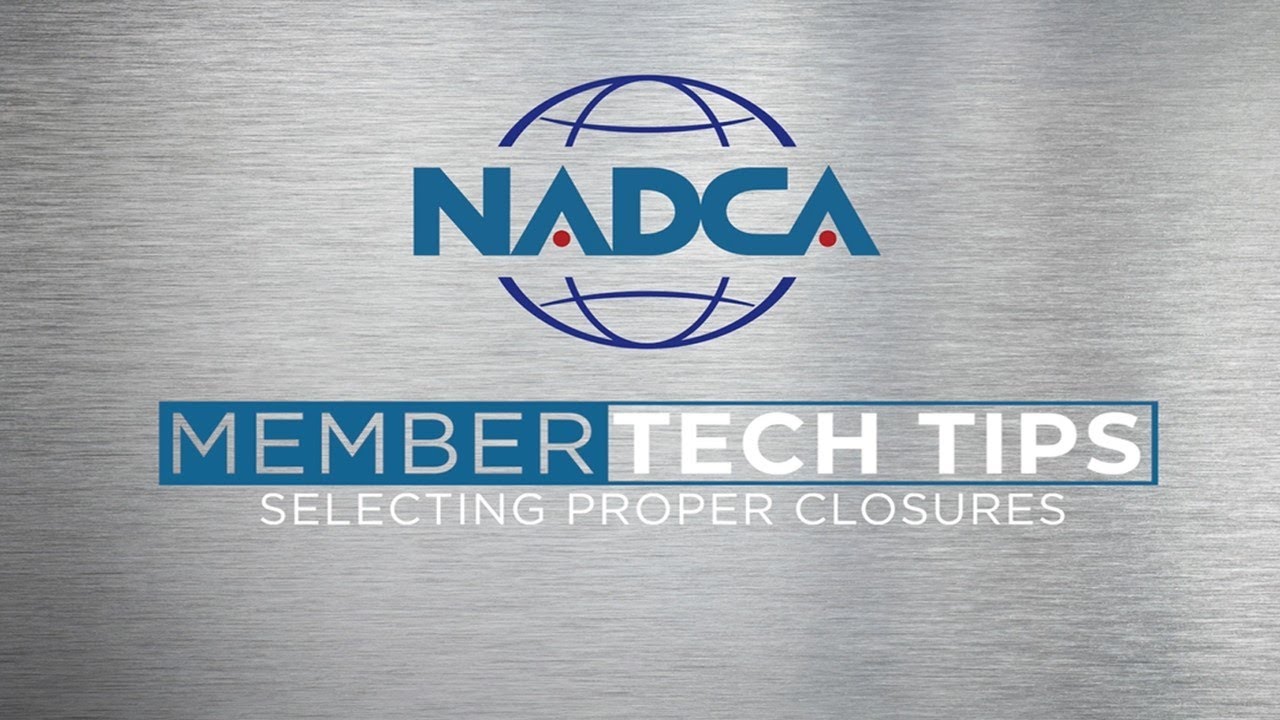 NADCA Member Tech Tips: Selecting Proper Closures - YouTube