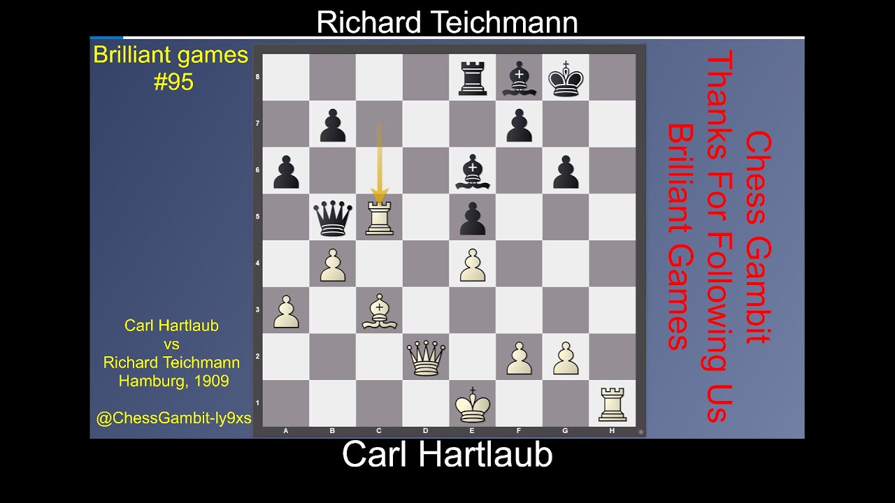 Carl Hartlaub vs Richard Teichmann #Brilliant games #95 - YouTube