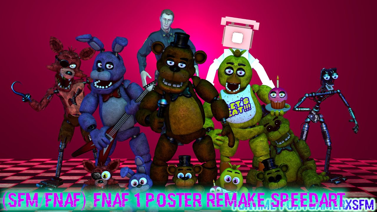 (SFM/Fnaf) Fnaf 1 Remake speedart - YouTube