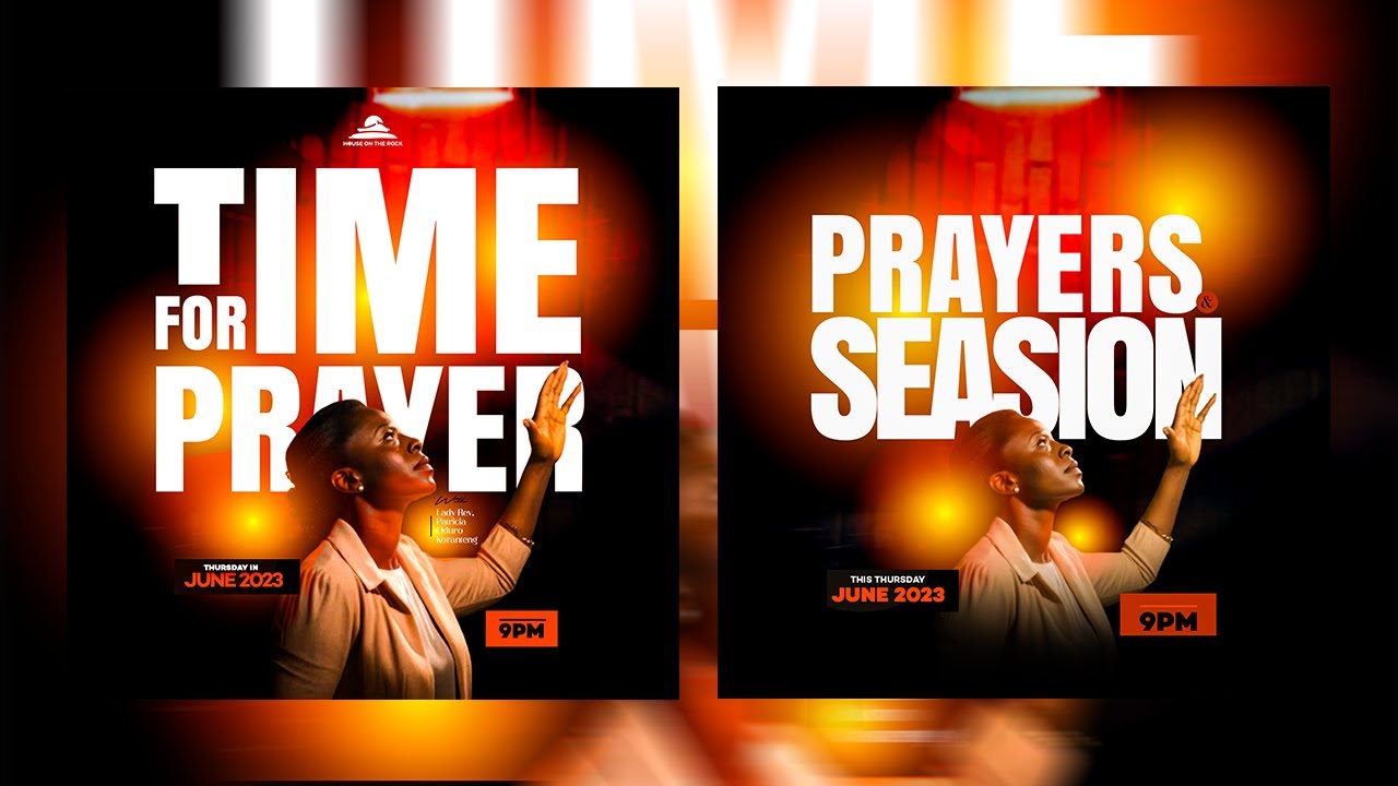How To Design Social Media Church Flyer | Time For Prayers | Photoshop ...