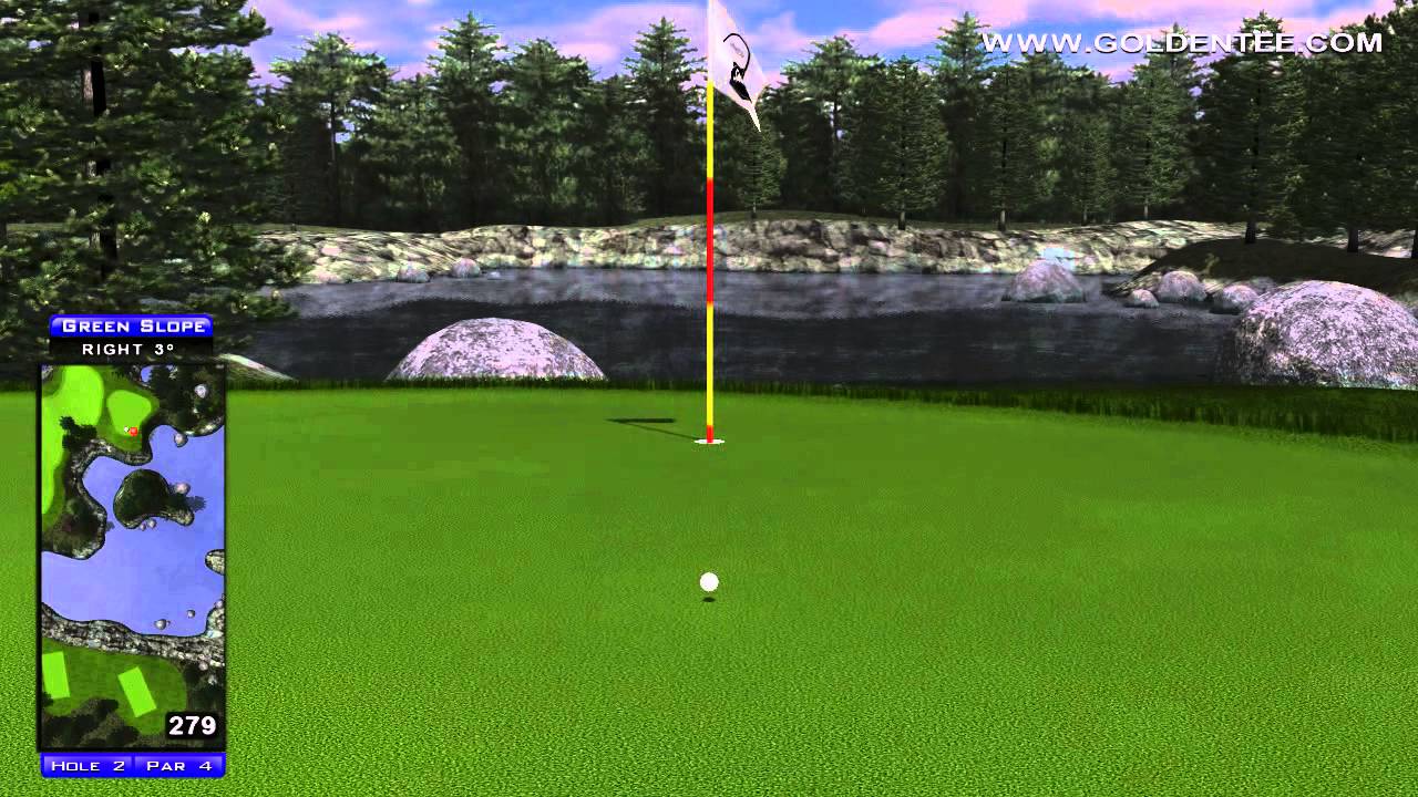 Golden Tee Great Shot on Sparkling Waters! - YouTube