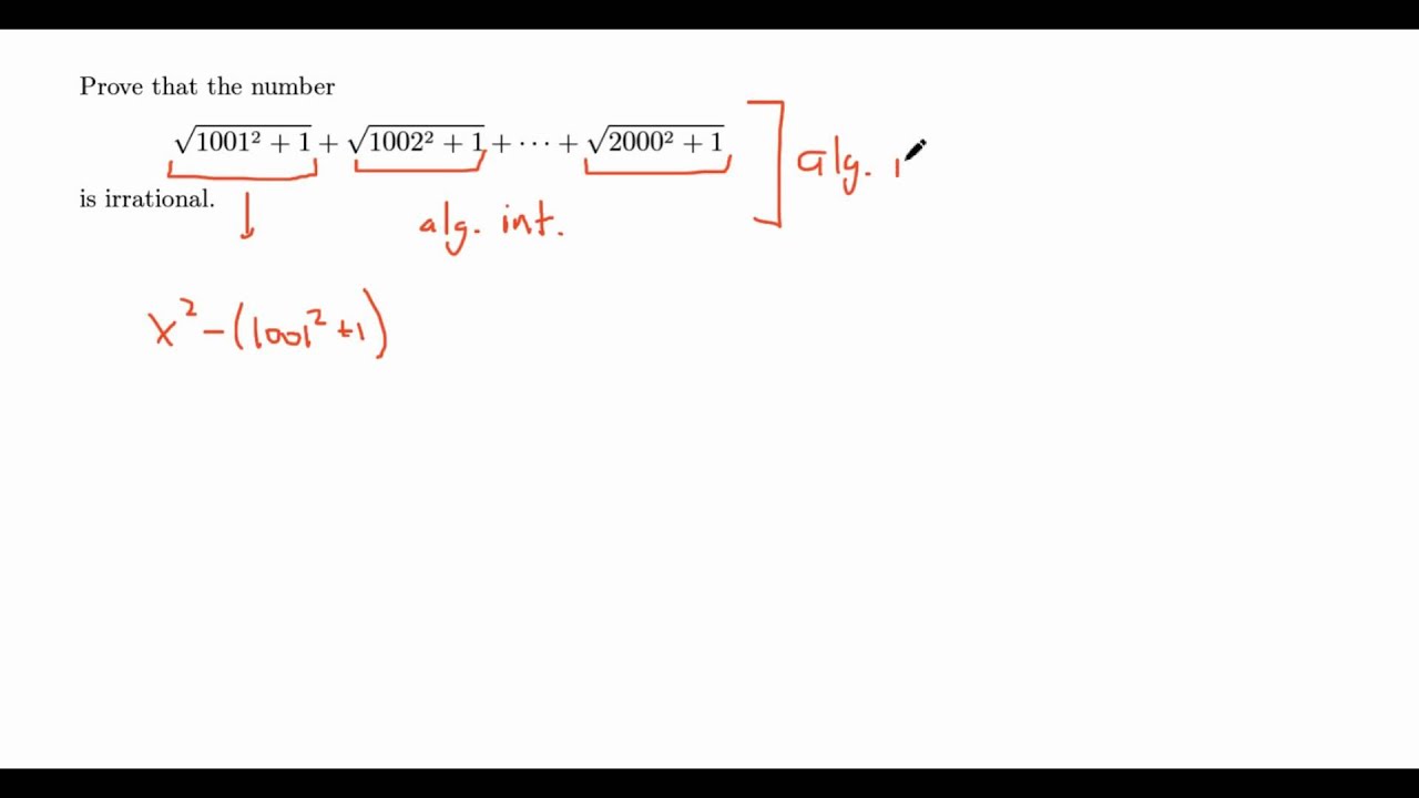 Alg+NT=Algebraic Integers - YouTube
