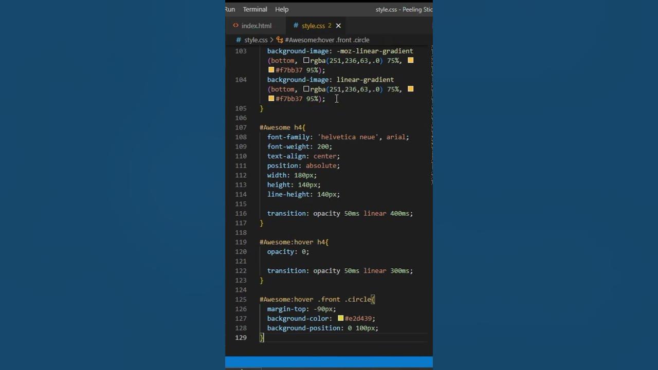 Peeling Stick Using Html Cssusing Html Css And Source Code On Pin Comment Shorts Tranding