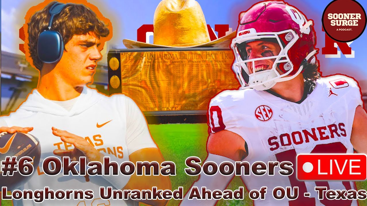 OU Football Live: #6 Oklahoma Sooners vs Texas Longhorns - 1st SEC ...
