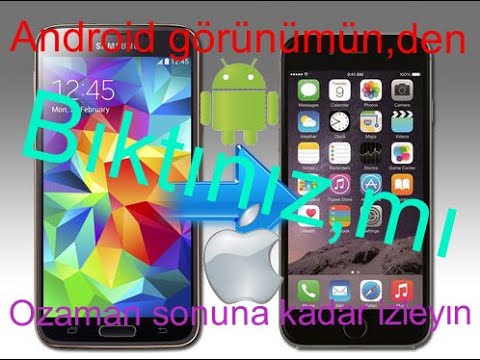 Android telefon üzerine # iphone sürünü yükle # Install iphone version on Android phone