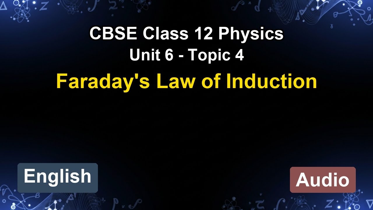 Unit 6 – Faraday's Law of Induction | CBSE 12th Physics (English) | The ...