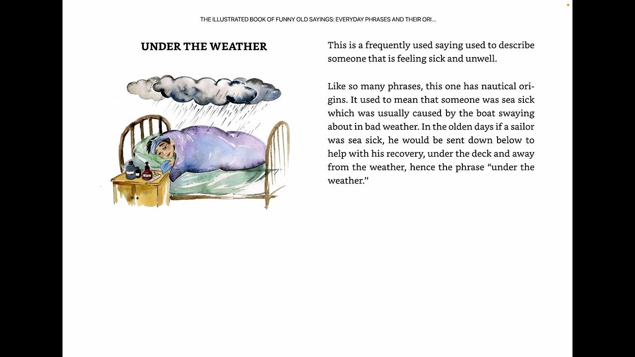 Under the Weather, Saying Explained, with Origin of the Idiom ...