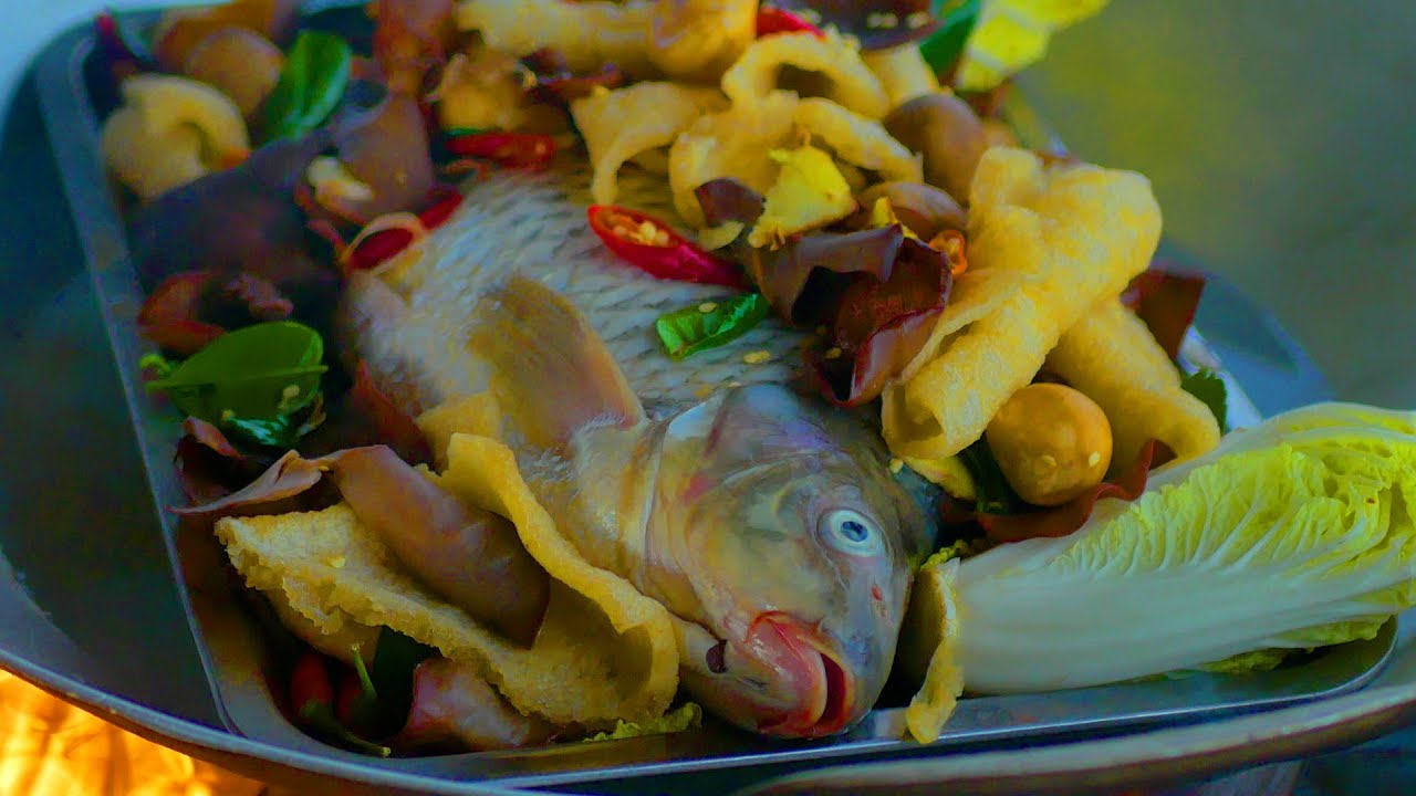 Yummy Steamed Big Fish Recipe with Spicy Sauce | Nice Cooking Skill ...