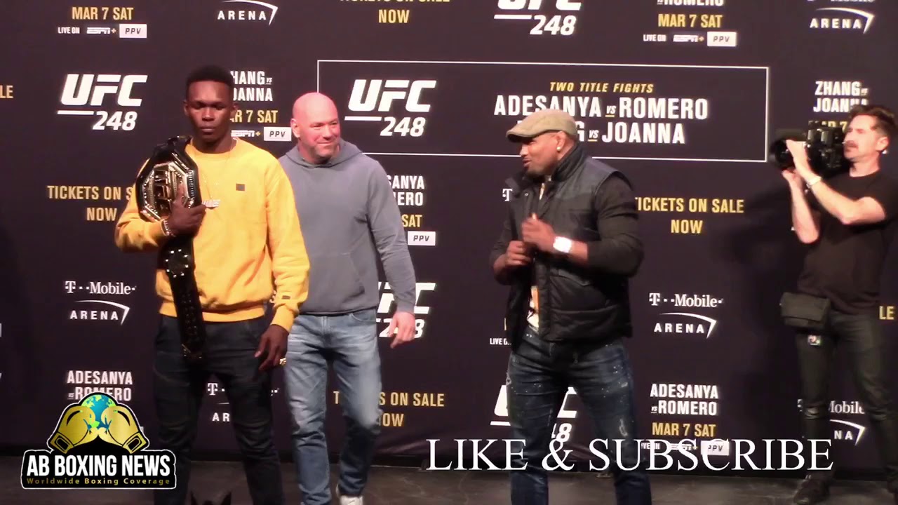 FACE OFF ! Israel Adesanya vs Yoel Romero UFC 248 ! Epic dance off ...