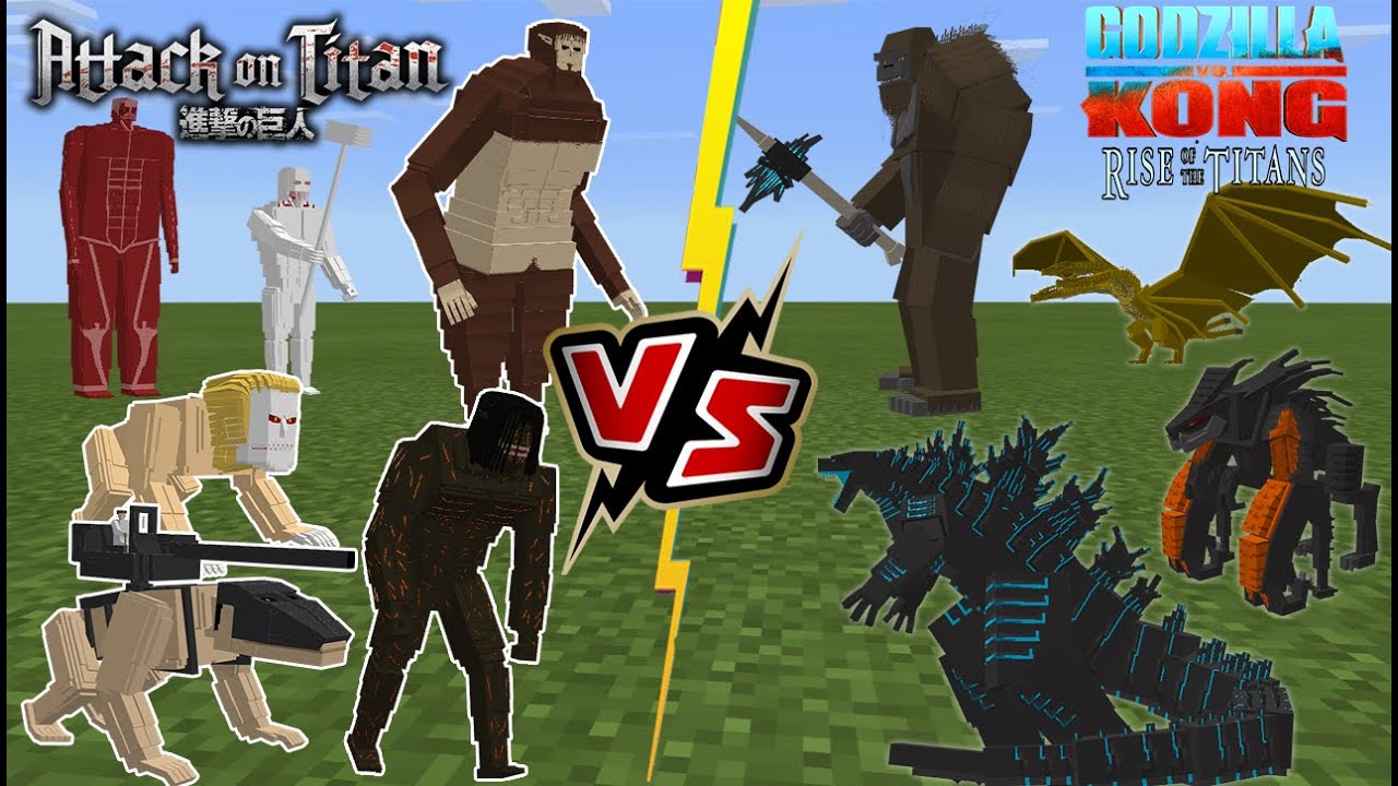 Godzilla and Kong VS Attack on Titan (Shingeki No Kyojin) [TITAN ON ...