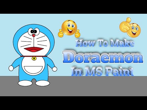 How To Draw Doraemon In MS Paint Step By Step | MS Paint में Doraemon कैसे बनाएं 🤩 - YouTube
