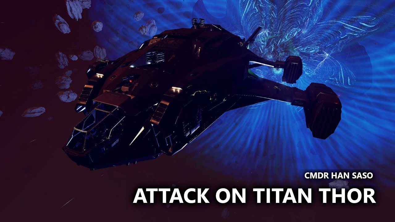 Elite Dangerous | Thargoid Titan Thor Attack Run - YouTube