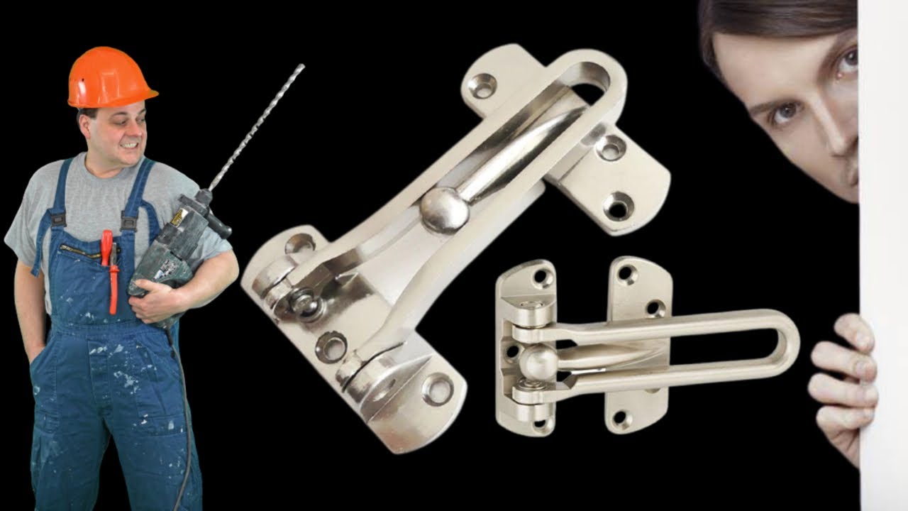 How To Install A Door Latch || Installing a Door Security Guard #Shorts ...