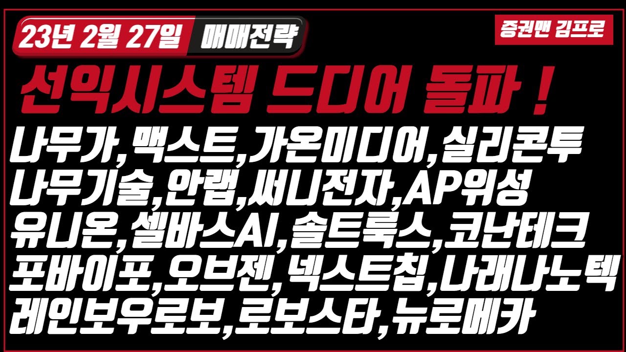 저항을 돌파하는 과정 선익시스템나무가맥스트실리콘투나무기술안랩써니전자ap위성유니온셀바스ai솔트룩스코난테크놀로지