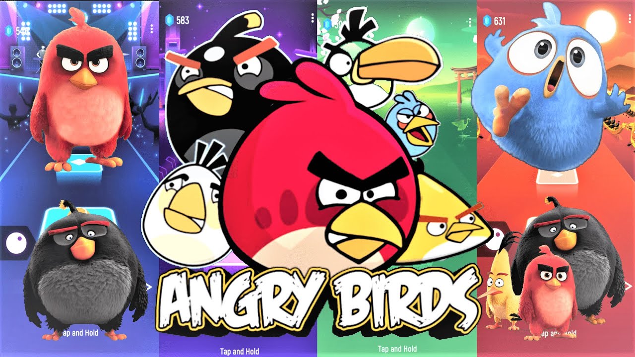 Angry Birds. Red vs Bomb vs Chuck vs Leonard| Tiles Hop Edm RUSH! Who ...