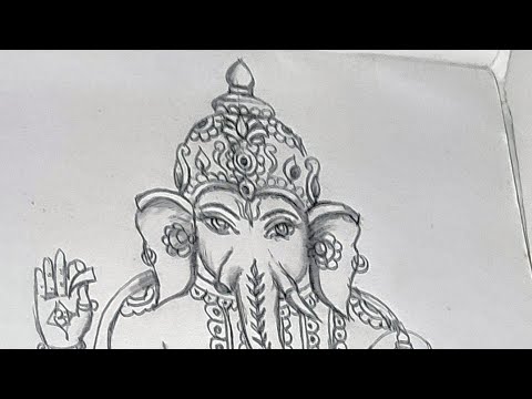 Vinayagar Chaturthi festival outline drawing easy step by step for ...