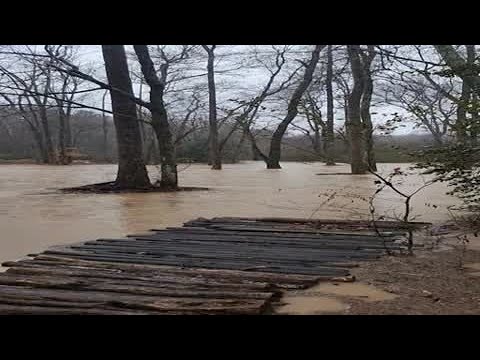 Flooding in yard in Ronda in Wilkes Co. - YouTube